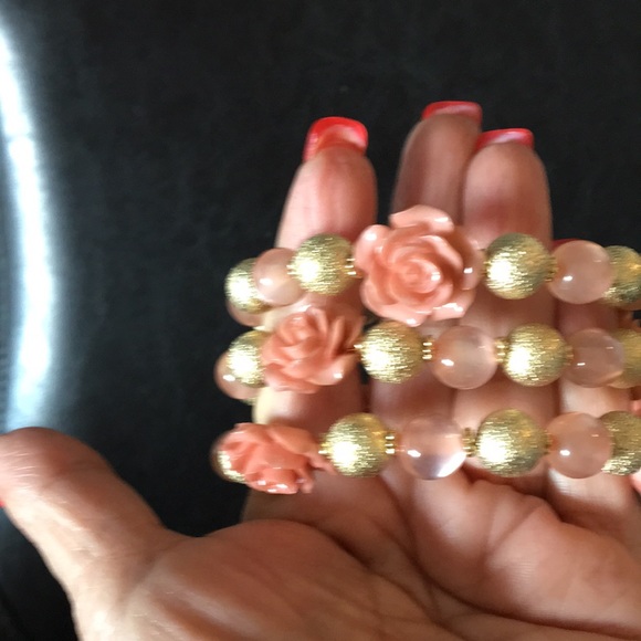 Nicole Miller | Jewelry | New Nicole Miller Peachy Gold Beaded Wrap ...